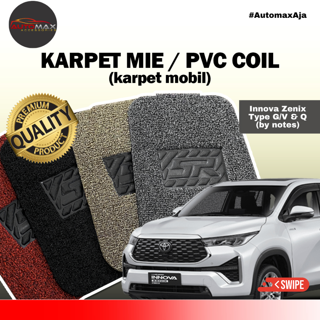 Noodle Car Carpet / Coil Mat Premium by Automax Innova Zenix type G/V ...
