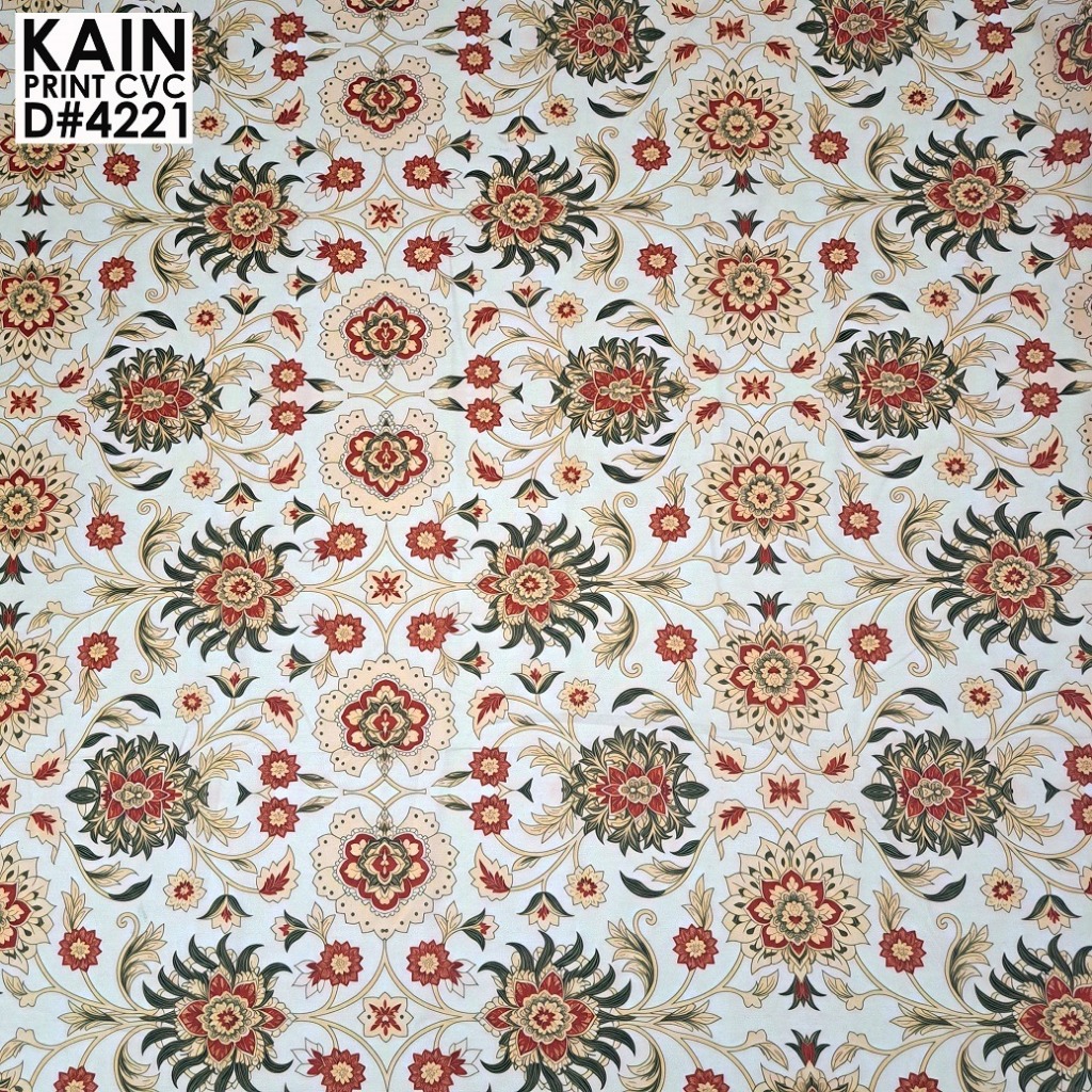 KATUN Cotton Fabric/CVC Cotton Fabric D-4221 (Per 0.5 meter) | Shopee ...