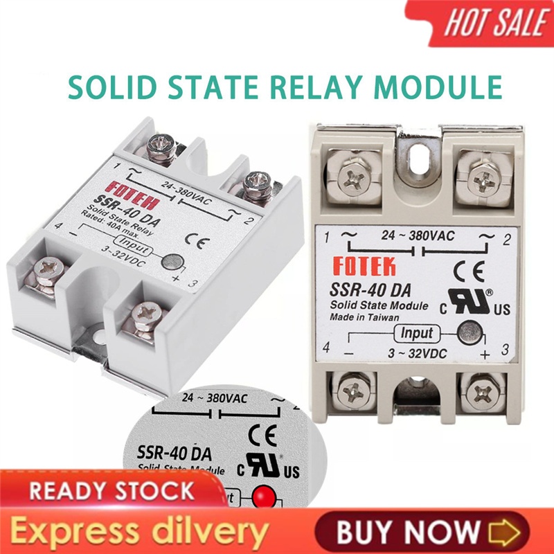 3v-32v Dc To Ac 24V-380V 40A 250V Ssr-40 Da Solid State Relay Module 3-25Ma Led | Shopee Malaysia