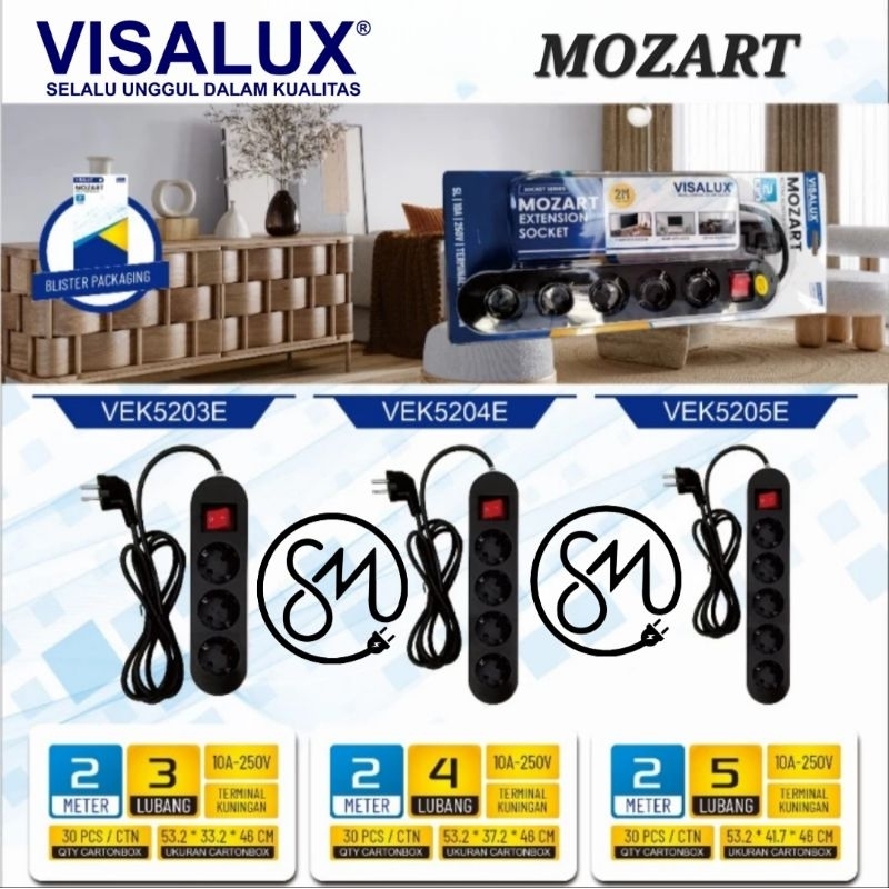 Visalux 3 4 5 lb switch 2 meter Black Extension Socket cable | Shopee ...