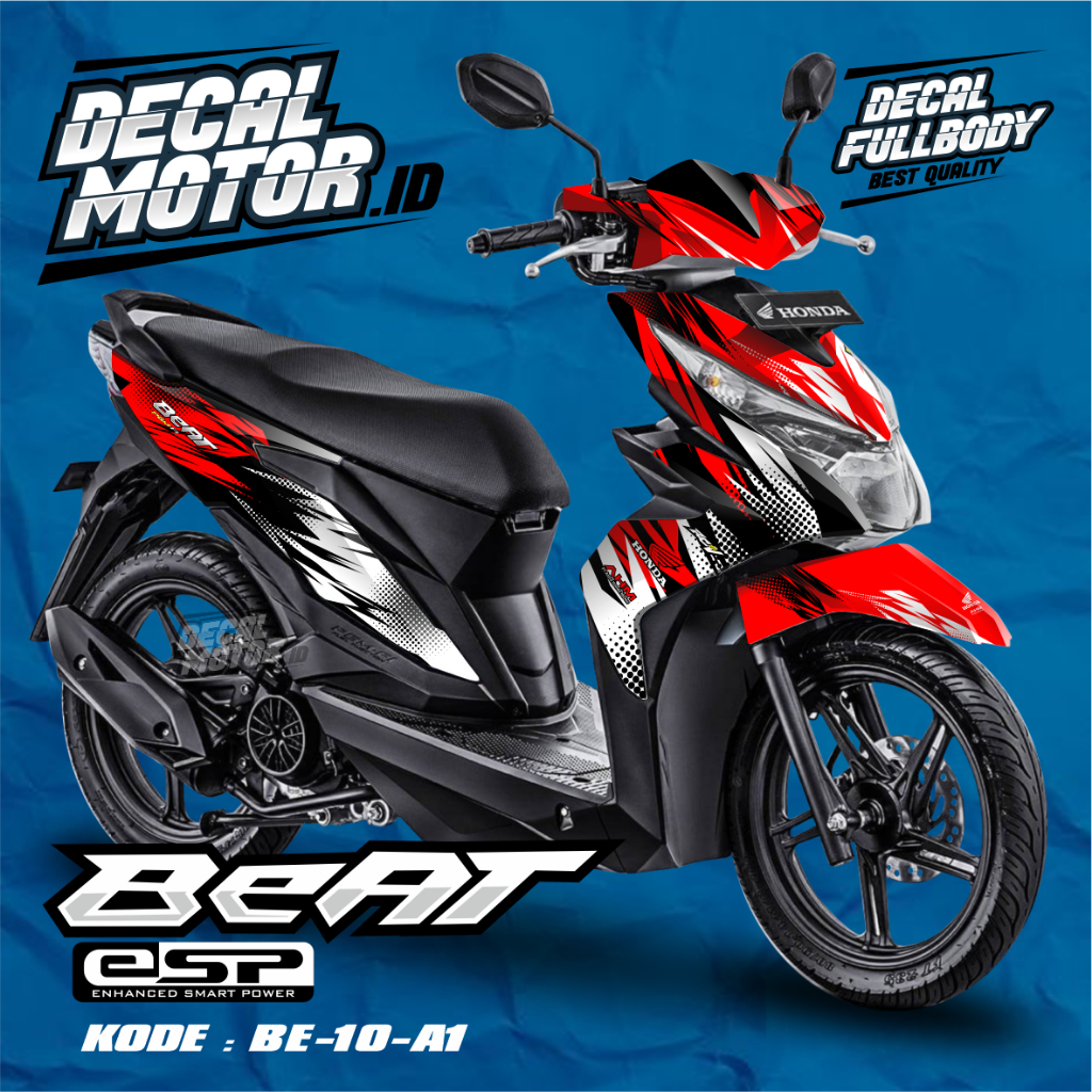 MERAH HITAM Full Body beat esp Sticker - full red and black beat esp ...