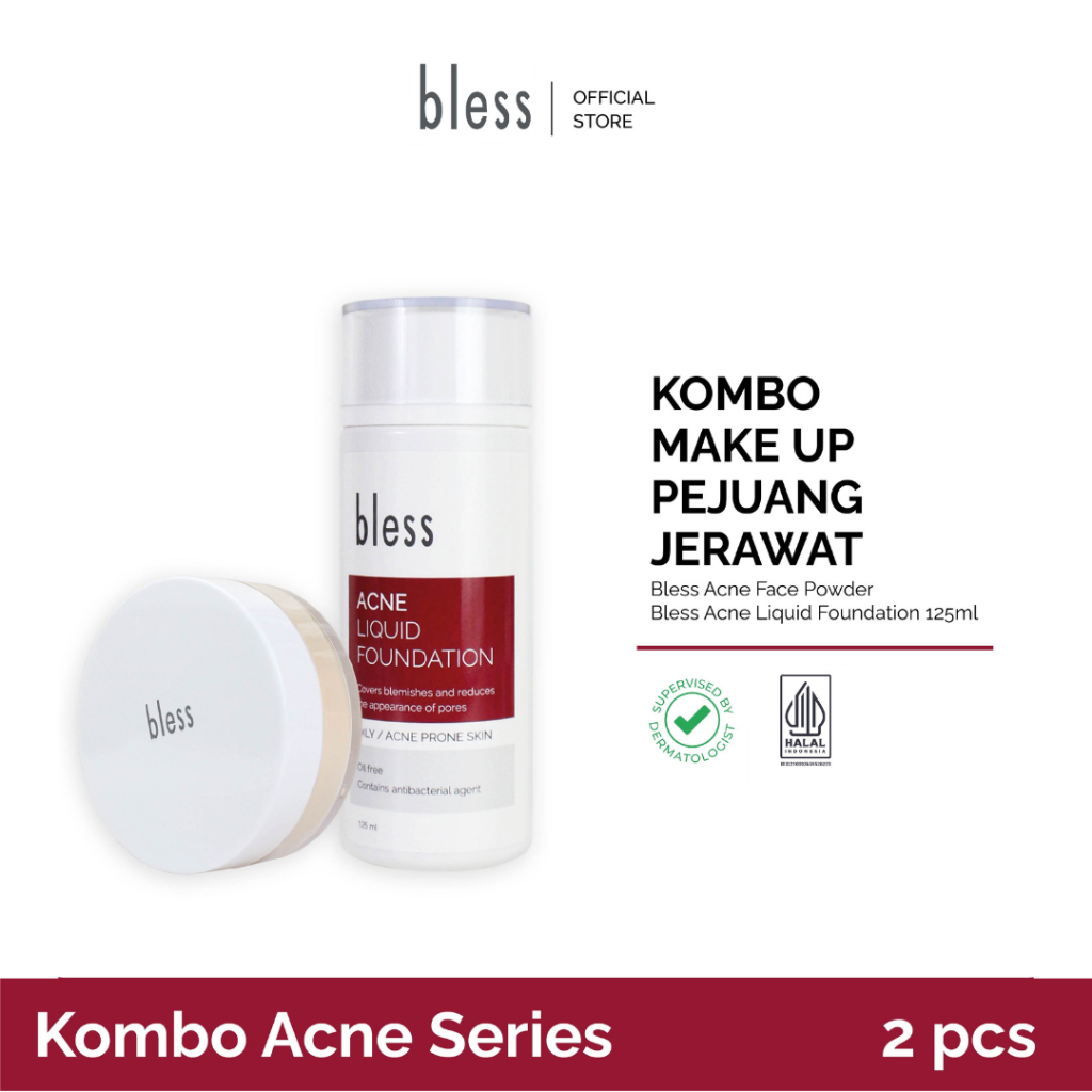 [BUNDLE] Bless - Acne Warrior Make Up Combo (Acne Face Powder 21gr ...