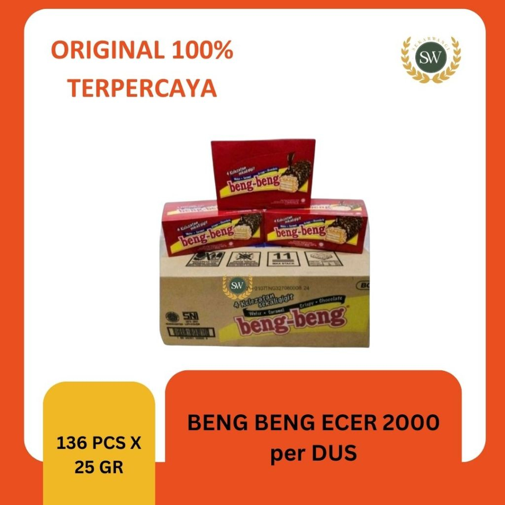Beng-beng Chocolate Flavor - Per BOX - Contents 8 Boxes x 17 PCS ...