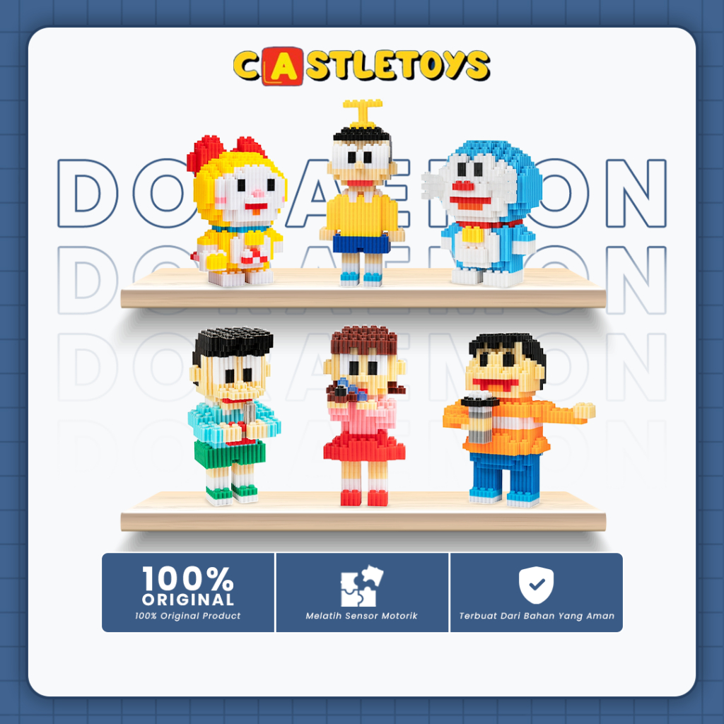 Doraemon Nano Blocks Toys 6041-44-45 3D Model, Stacking Block Toys ...