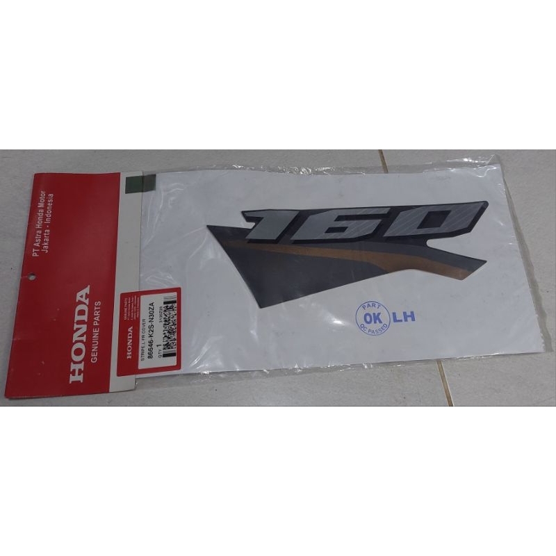 Front Wing Left Body Sticker Vario 160 Original Honda 86646-K2S-N30ZA ...
