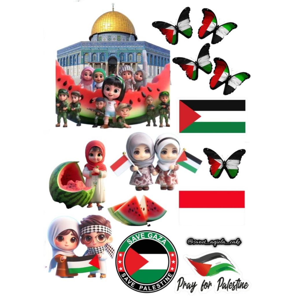 Free palestine/Cake decoration/bouquet decoration/decoration ...