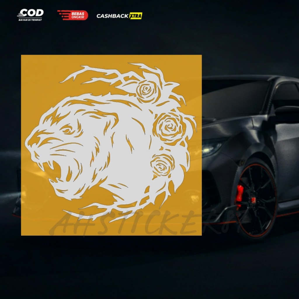 Cutting sticker Car sticker Car sticker Tiger Head sticker Car Glass ...