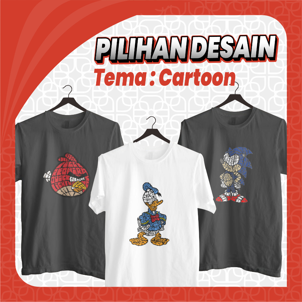 Kaos DISTRO DIGITAL Sablon 24s [Cartoon Design] - Short Sleeve Can ...