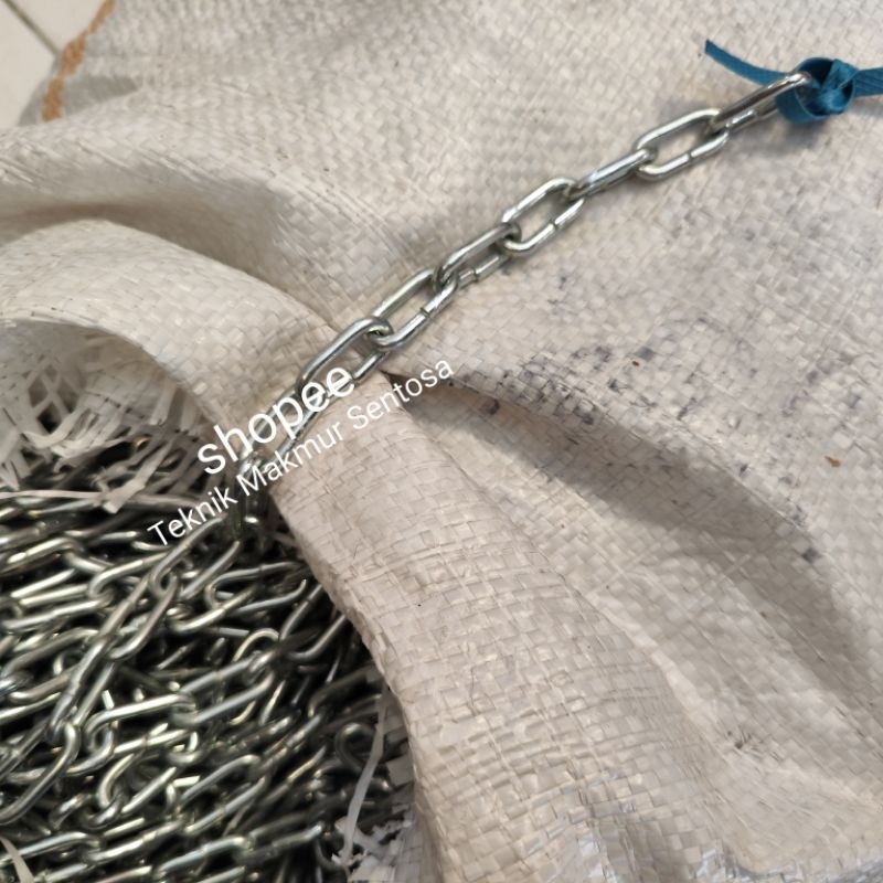 Iron Chain 1/8" 3mm Galvanized Ship Chain 1/8 Inch 3mm | Shopee Malaysia