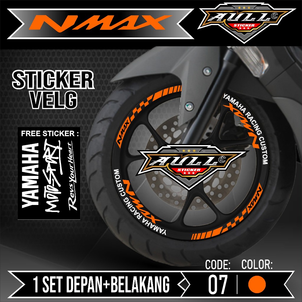 Sticker Rim NMAX Cutting Motorcycle Rims Yamaha NMAX Old List Sticker ...