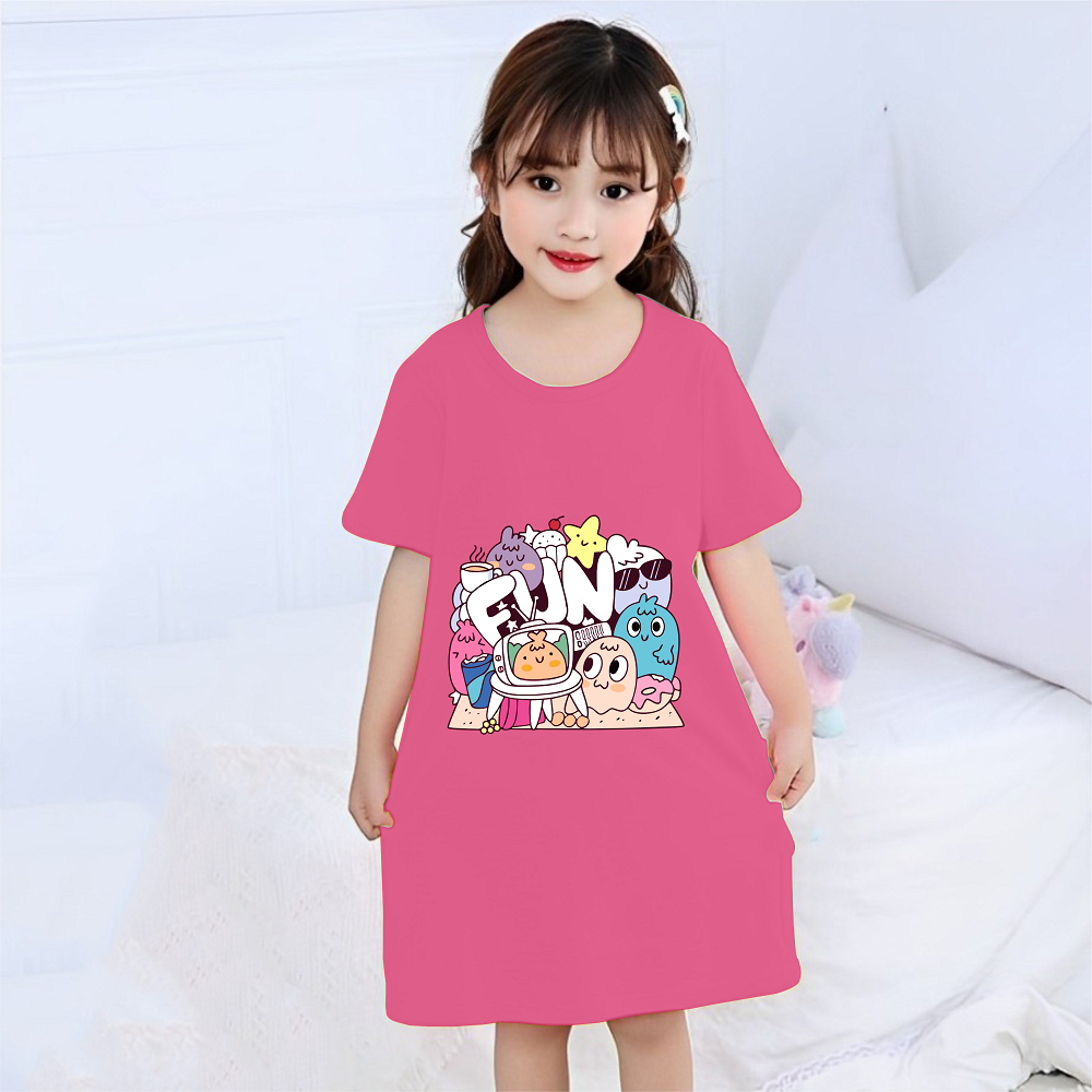 Best Selling!! Negligee For Girls 1-10 Years Dress For Girls With Fun ...