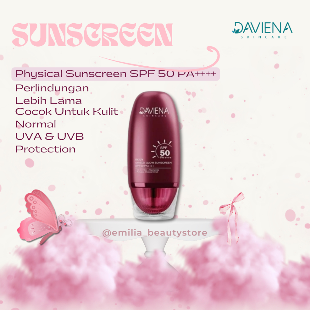 Daviena SKINCARE PHYSICAL SUNSCREEN SPF 50 PA++++ NORMAL Face 30ML ...