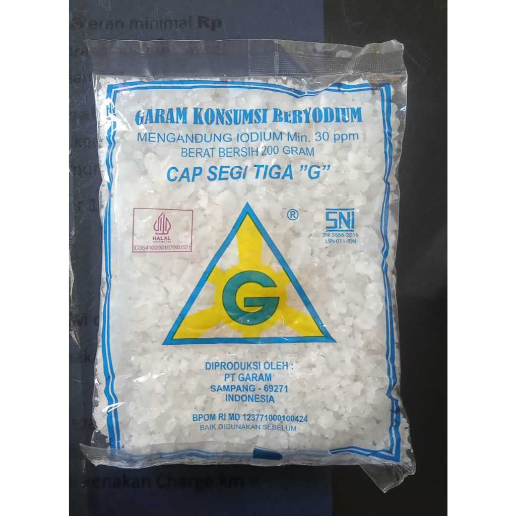 G Triangle Salt 200 Grams (Rough) | Shopee Malaysia