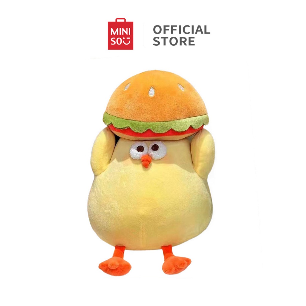 Miniso x Dundun Collection Dundun Burger Doll on My Head Plush Toy Cute ...