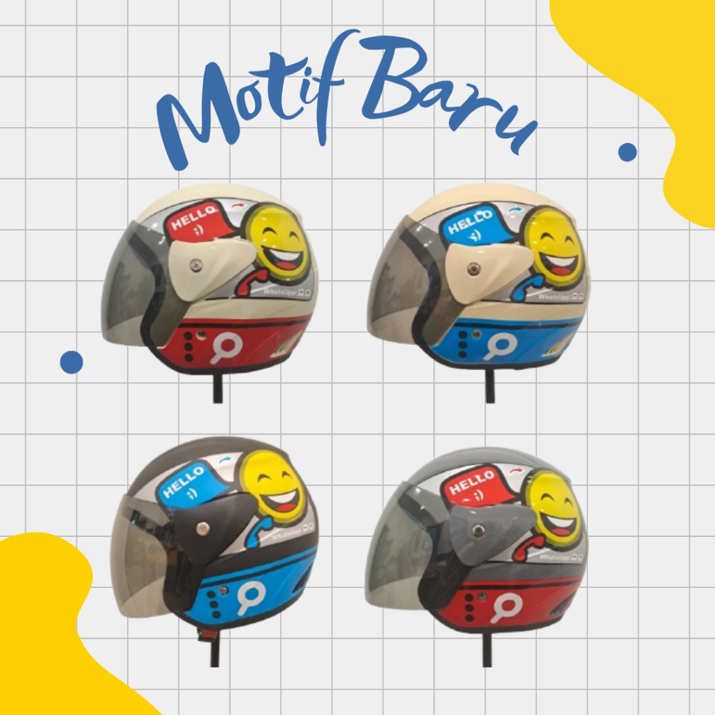 HELMET EVOLUTION CHAT SERIES COLOR HALF FACE MODEL GM EVO SNI ADULT ...