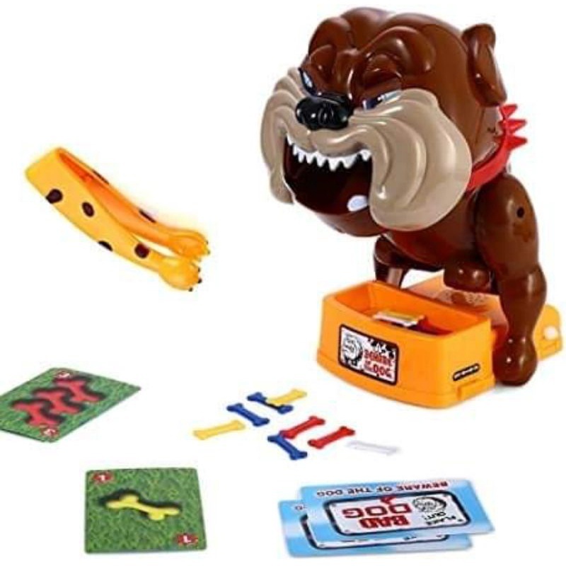 Kids Toys CAREFUL BEWARE BAD DOG DOG Bite Bone+FAMILY Toy Card | Shopee ...