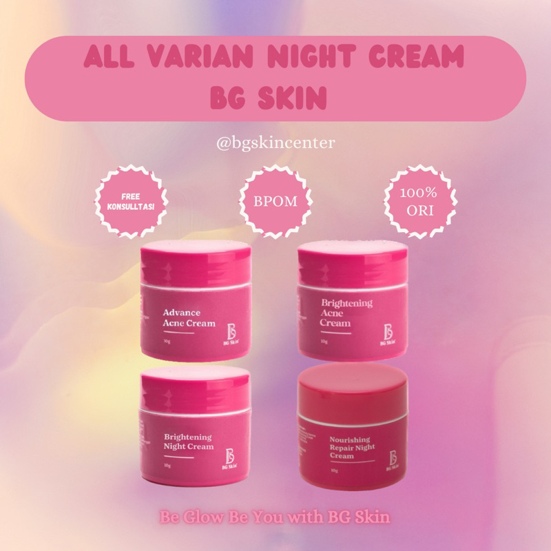 Bg SKIN NIGHT CREAM BRIGHTENING ACNE CICA NOURISH REPAIR | Shopee Malaysia