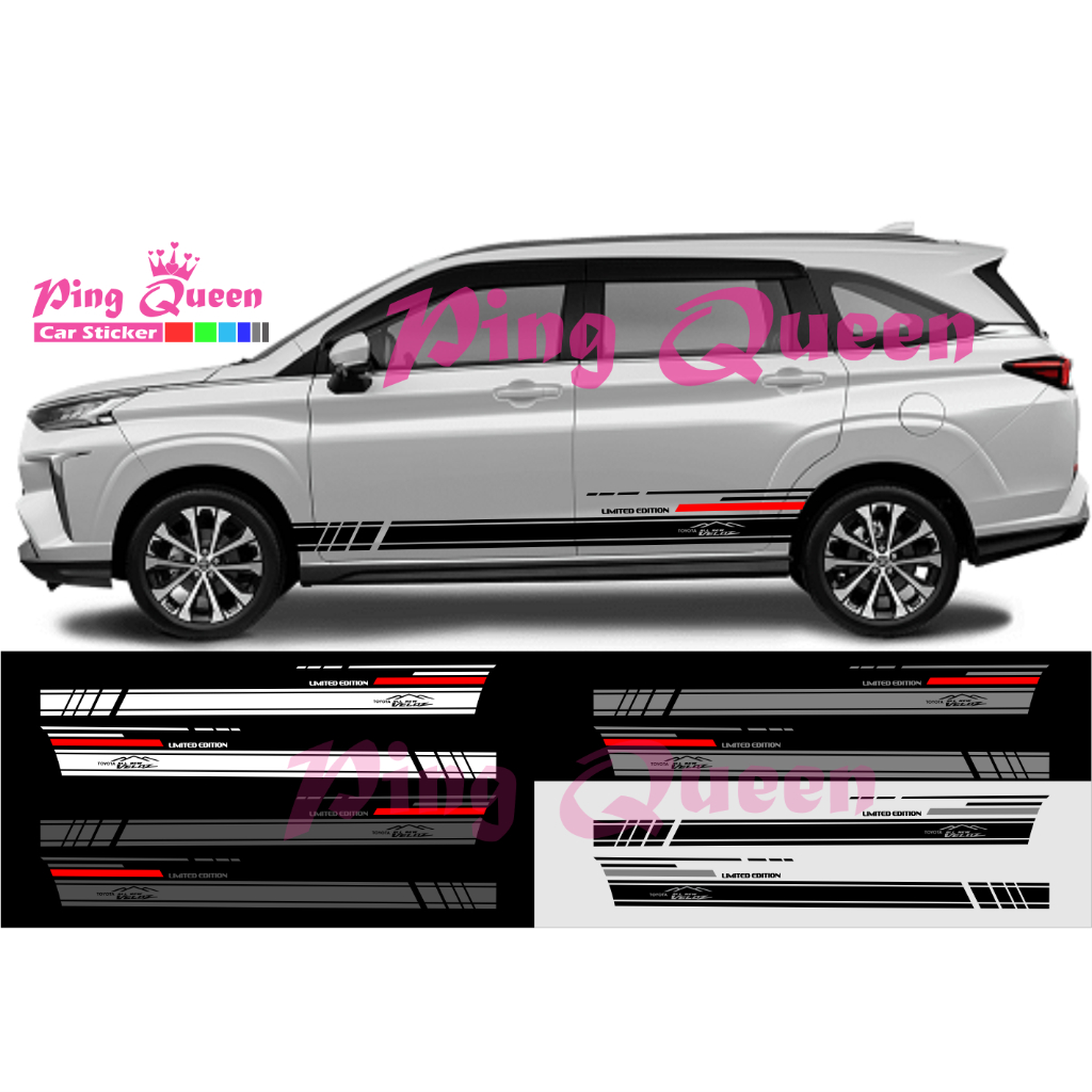 Sticker TOYOTA ALL NEW VELOZ CUTTING STICKER BODY Side Car ALL NEW ...