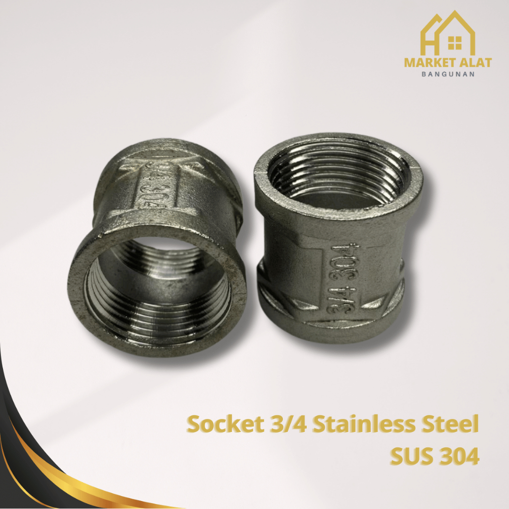 3/4 Thread Socket in Stainless Steel SUS 304 / 3/4" Stainless Steel ...