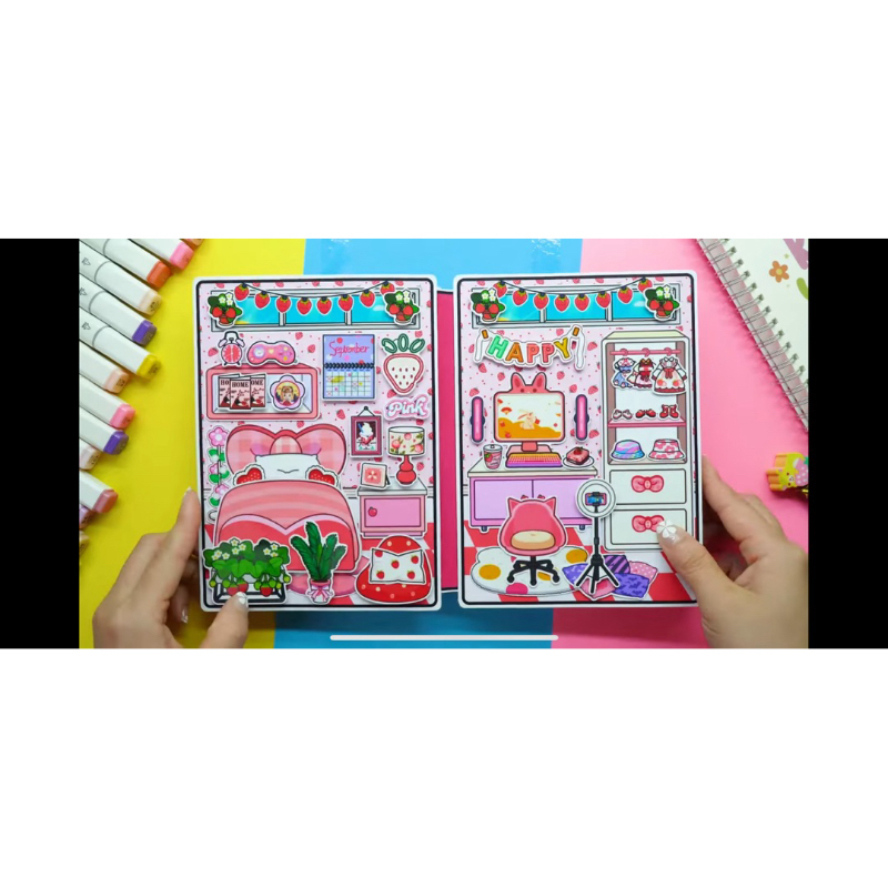 Toca Boca Educational Toy Paper book Paper Doll Toca New Strawberry ...