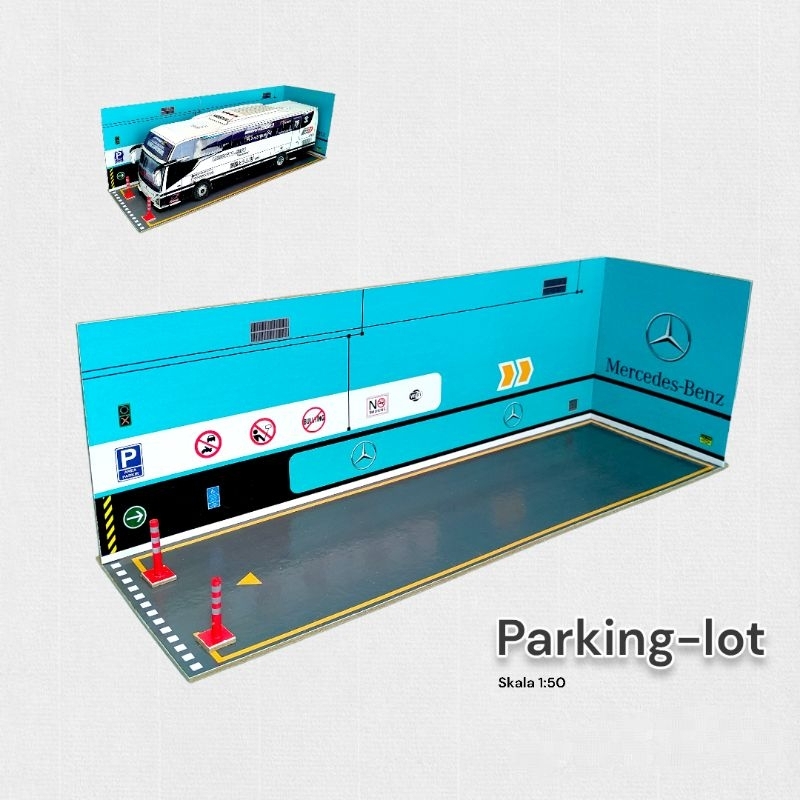 Basuri telolet bus parking 1:50 scale papercraft bus | Shopee Malaysia