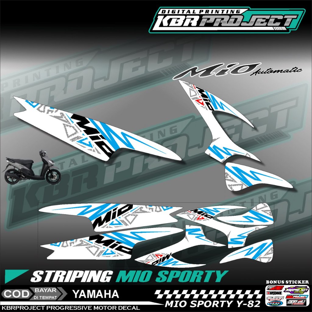 Mio SPORTY Sticker PREMIUM STRIPING Motorcycle Cool LIS Variation MIO ...