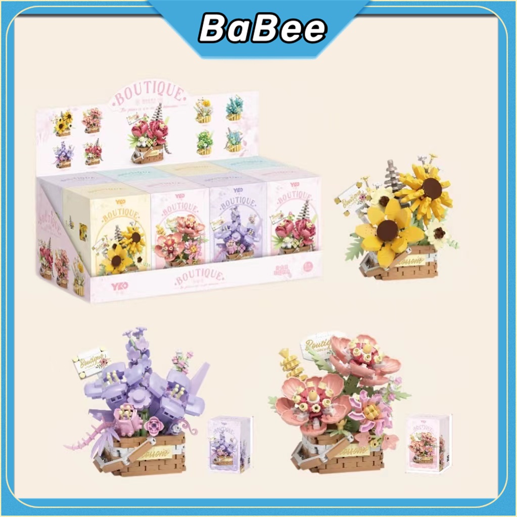 Best Selling!! Flower Pot Nano Block Assembled Flower Bricks For Toys ...