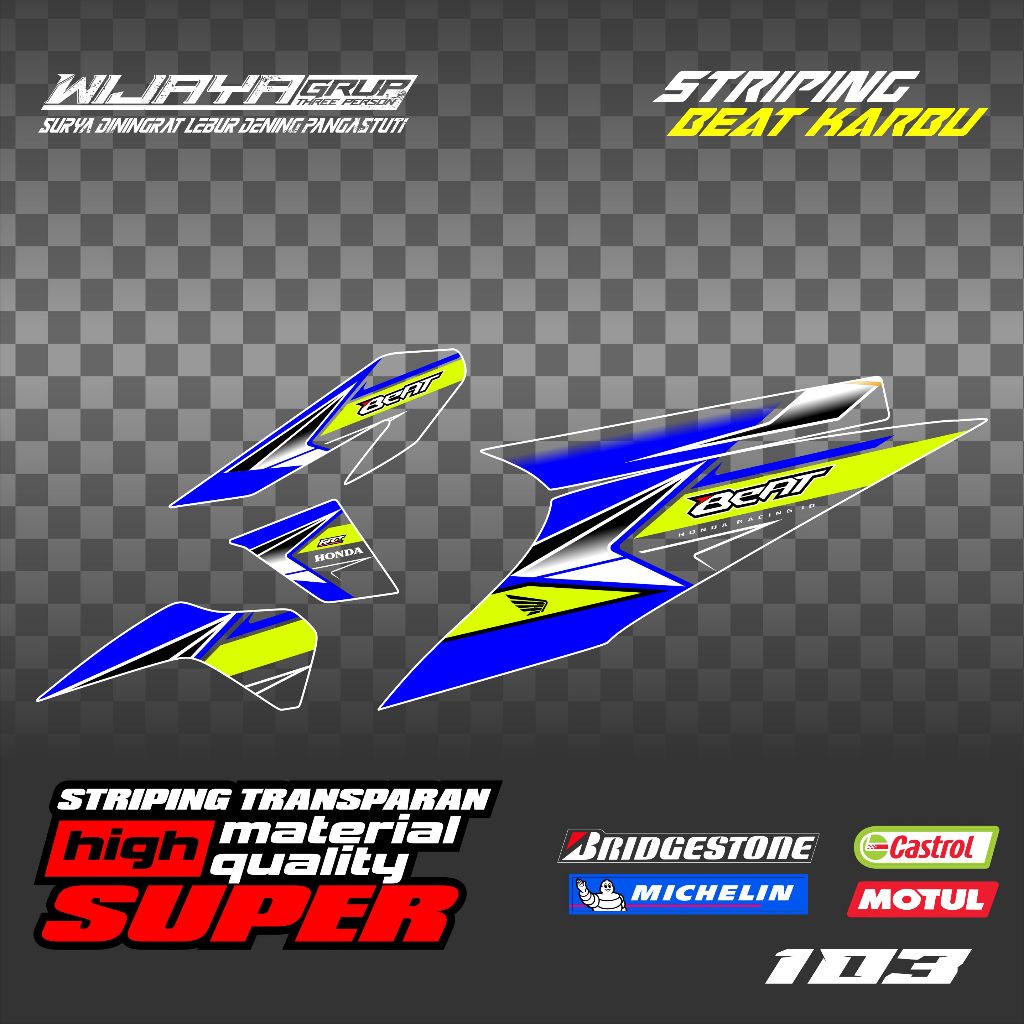 Striping beat Carburetor honda race Transparent viral thailand viral ...