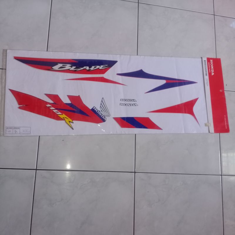 871X0KWB920ZF body trim/striping sticker honda blade 110 R Old Kodok ...