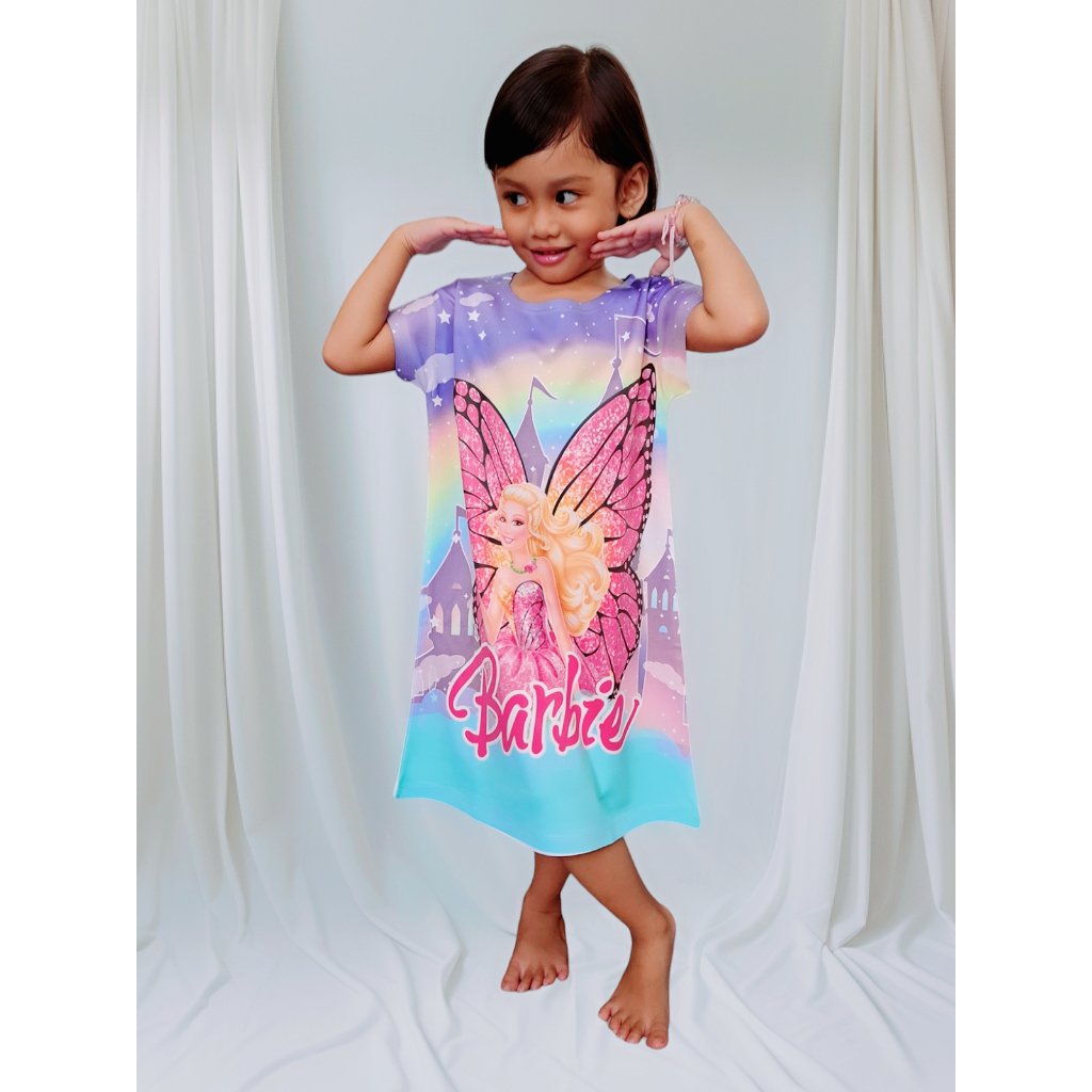 New Barbie Mariposa Character Dress/Children's Dress Premium Scuba ...