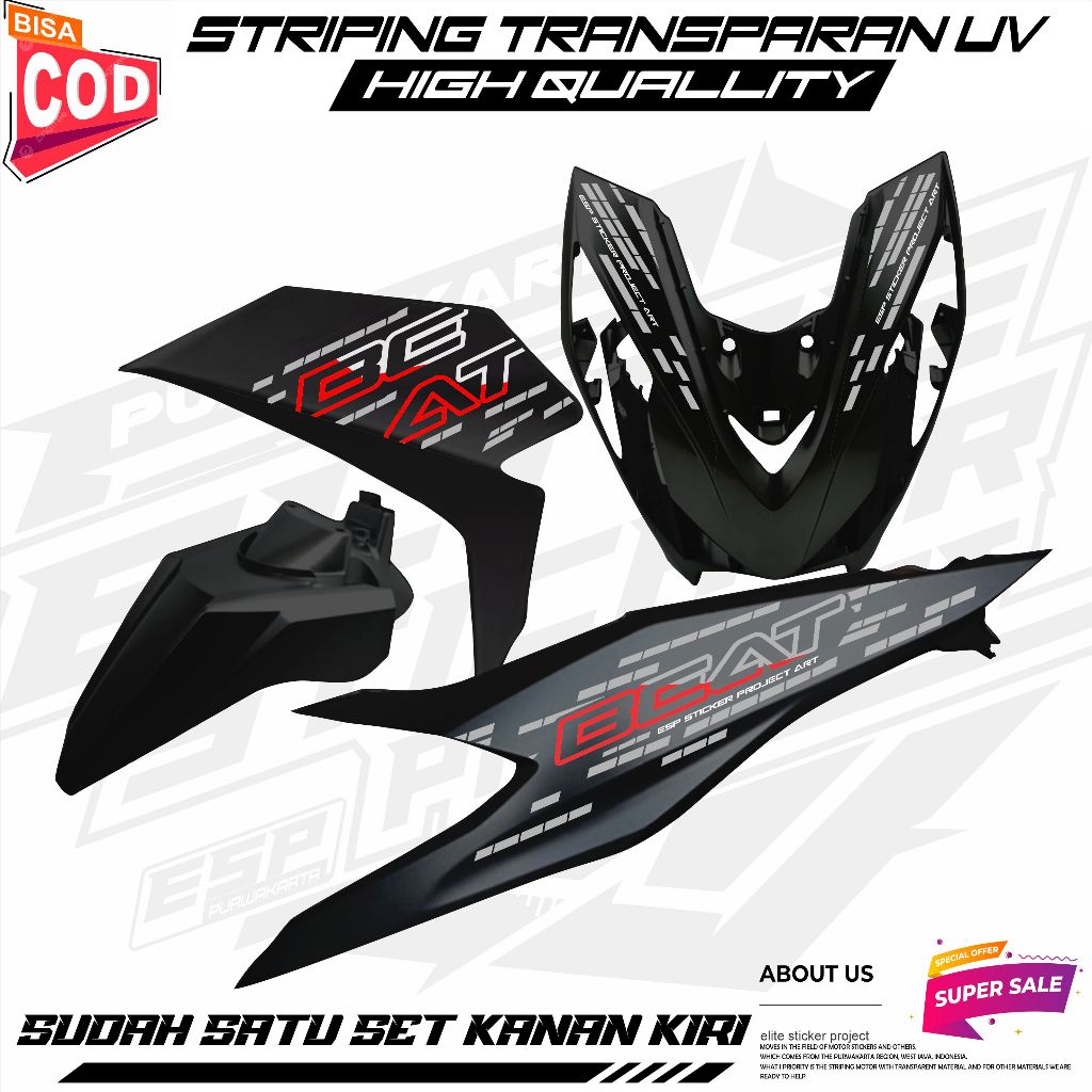 Transparent STRIPING HONDA BEAT NEW DELUXE 2020 STICKER Variations Of ...