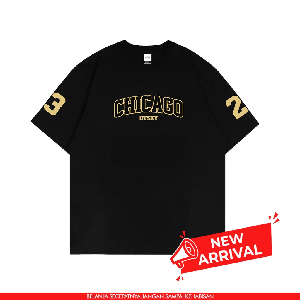 Otsky Men's T-shirt Chicago Basketball Ball Series Cotton 24s Logo ...