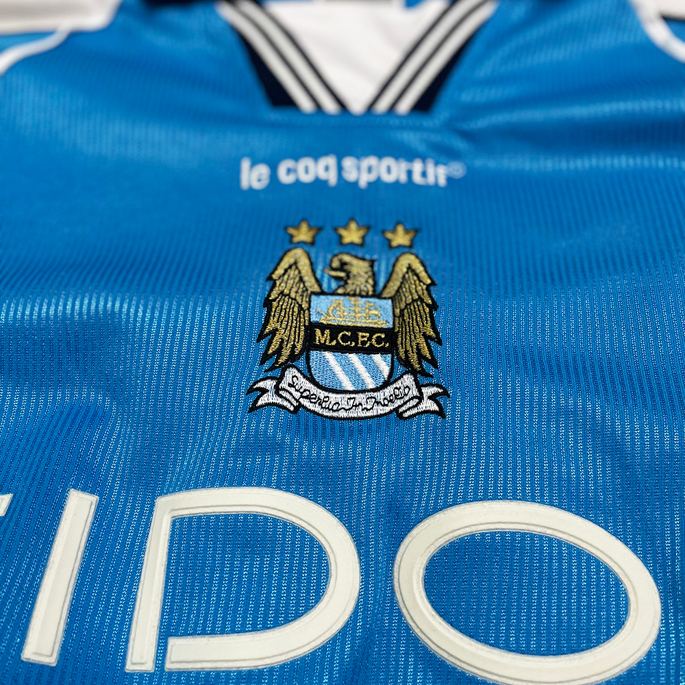 Original Le Coq Sportif Manchester City Home Kit 1999 2000 Original Le Coq Sportif Manchester City Home Kit 1999 2000