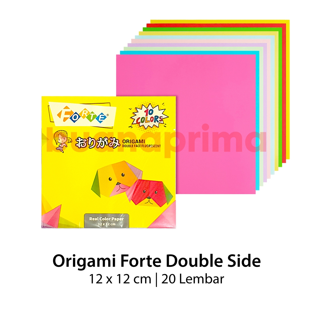 Origami Double Side Forte 12 x 12 cm Folded Paper 2 Sides Color ...