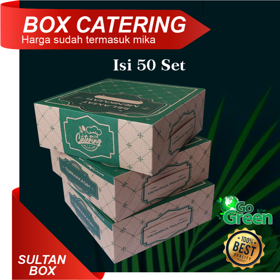 Rice Box Catering Rice Box 18x18 50 pcs (free mica 4 compartments ...