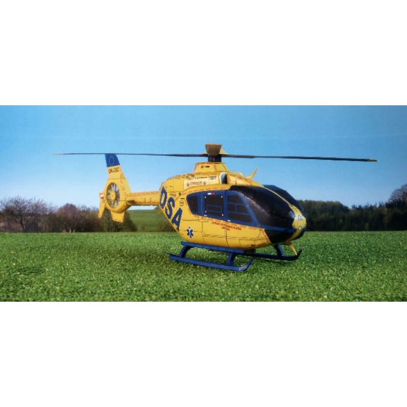 Ec135 Helicopter papercraft pattern sheet 1:48 Scale (2OP-Aa14 ...