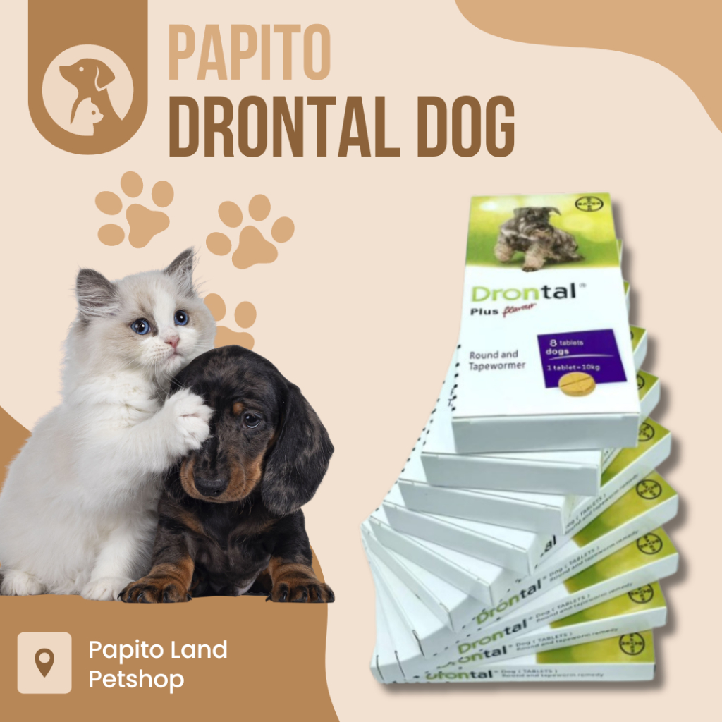 Exp 2028 II Drontal Round Dog Worm Medicine 1 Tablet / Dog Worm ...