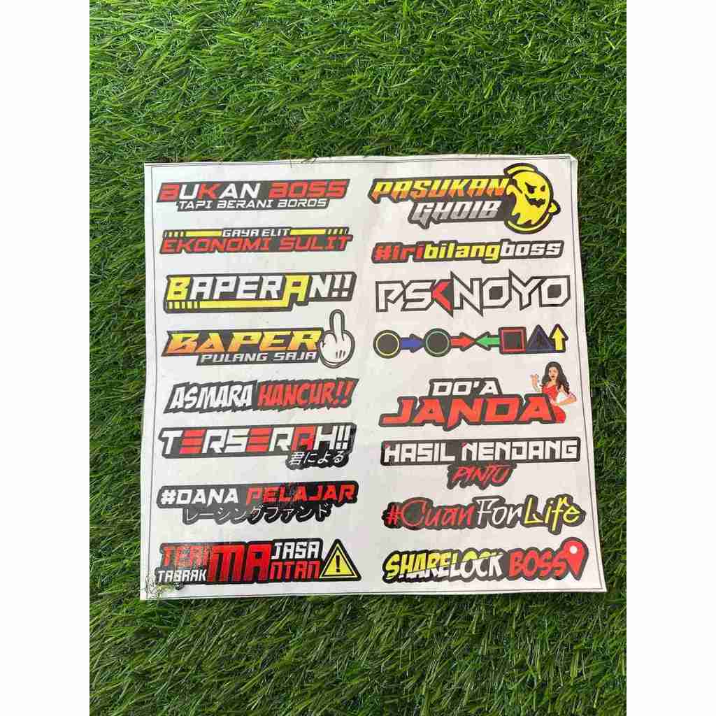 Glossy VIRAL WORDS STICKER PACK / LATEST WORDS STICKER / RACING STICKER ...