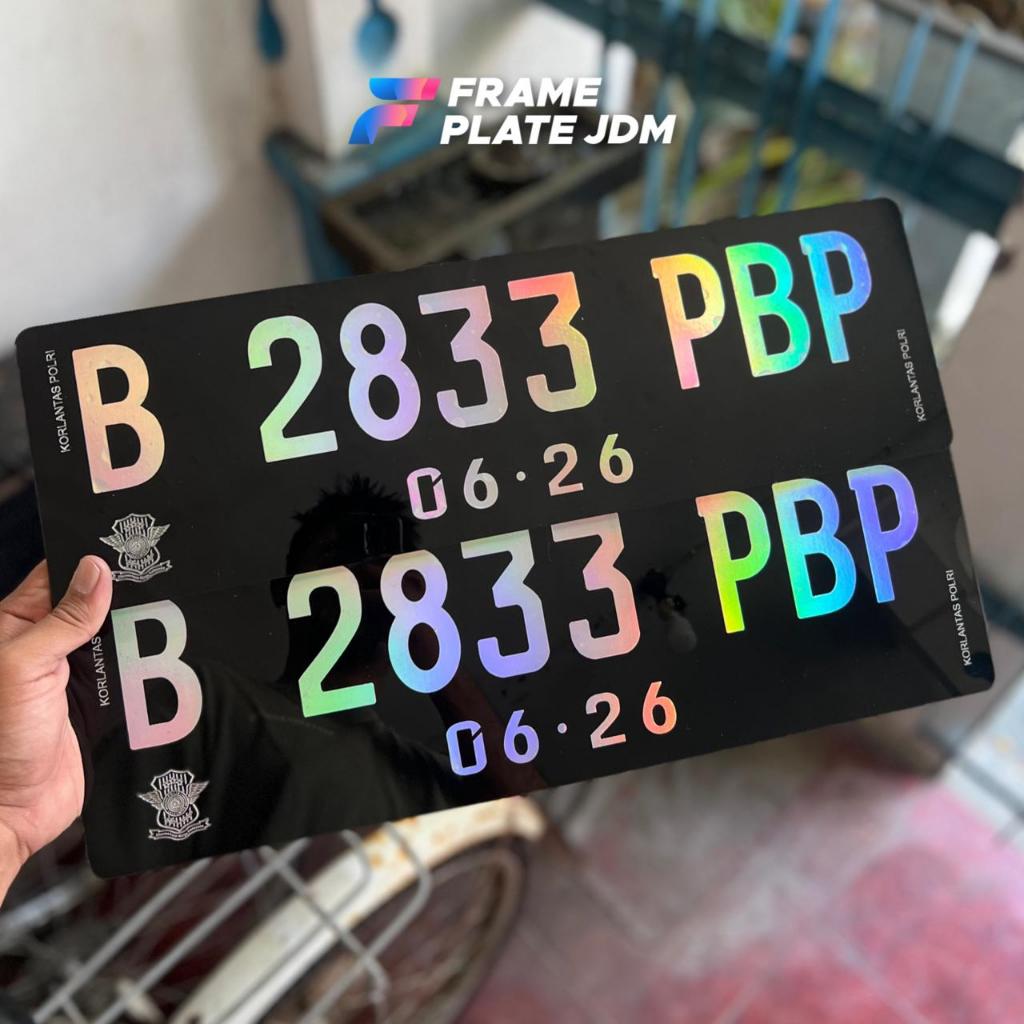 (HALF Set) 3mm Hologram / Standard Acrylic Car Number Plate | Jdm Frame ...
