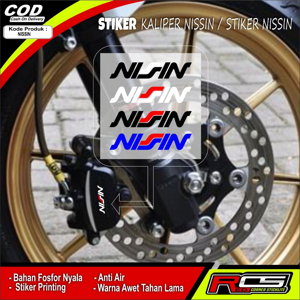 Nissin caliper STICKERS according to photo SET OF 4 COLORS | Shopee ...