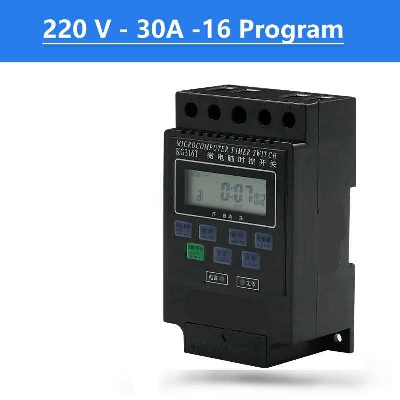 Microcomputer Digital Timer Switch Relay 16 Program 220V/30A | Shopee ...