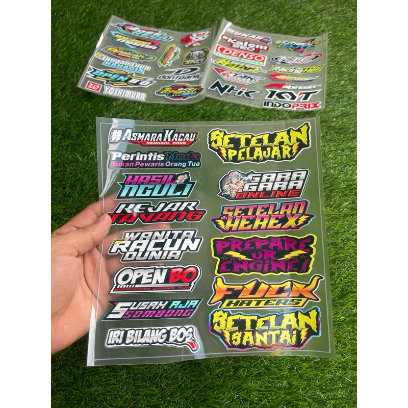 Sticker pack with Transparent Words / Racing Sticker pack / Hit Sticker ...