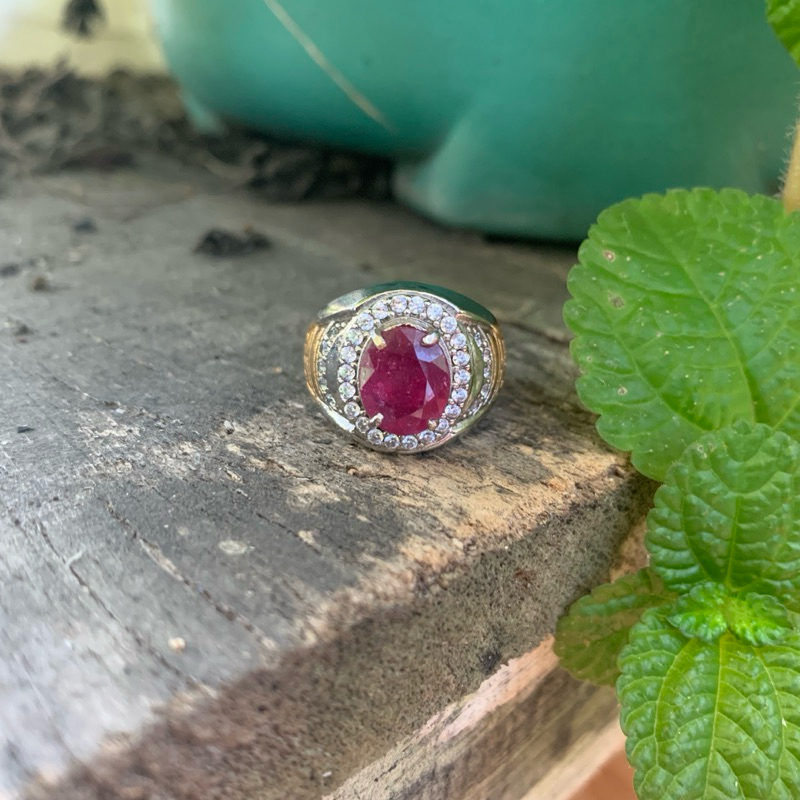 Natural Red Ruby Pigeon Blood Memo Ring Size 7,5 | Shopee Malaysia