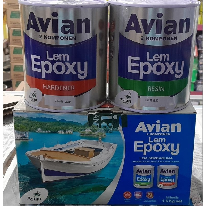 Avian EPOXY GLUE 2 MULTIPURPOSE COMPONENTS CLEAR COLOR (RESIN,HARDENER ...