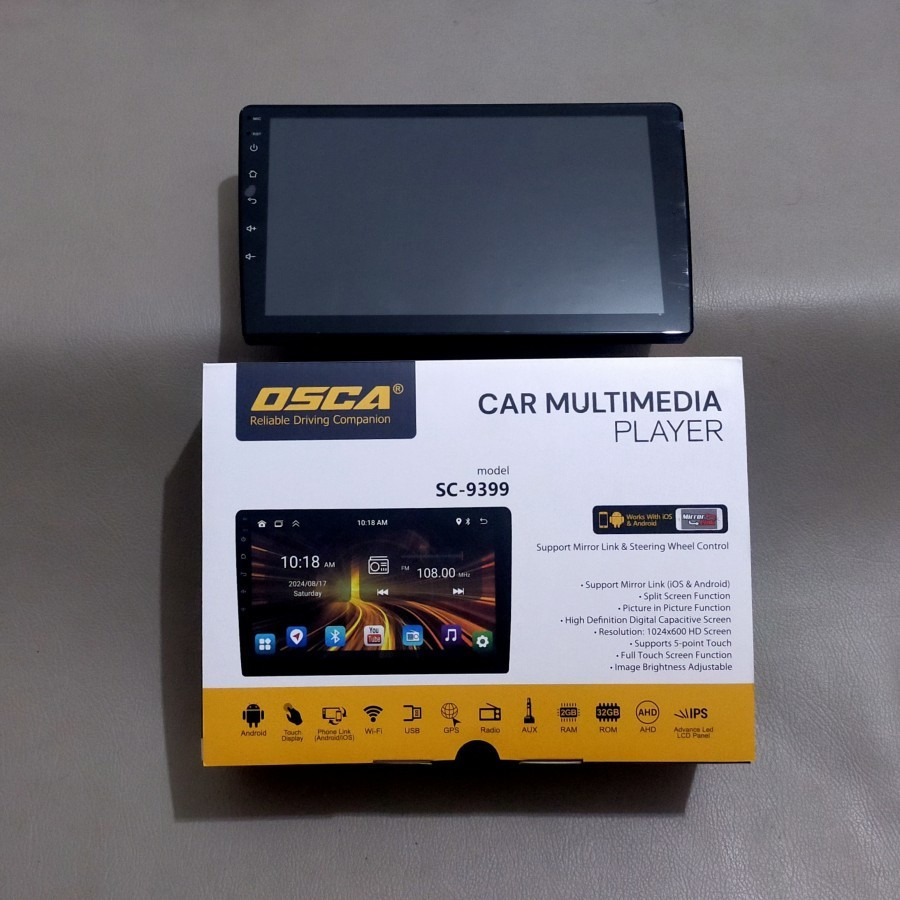 9 Inch Android Head Unit Osca SC-9399 Ram 2GB Rom 64GB - 2/64GB Osca 9 ...