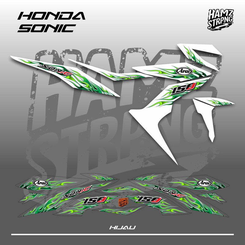 Sonic Fire Shadow Transparent Striping New Design | Shopee Malaysia