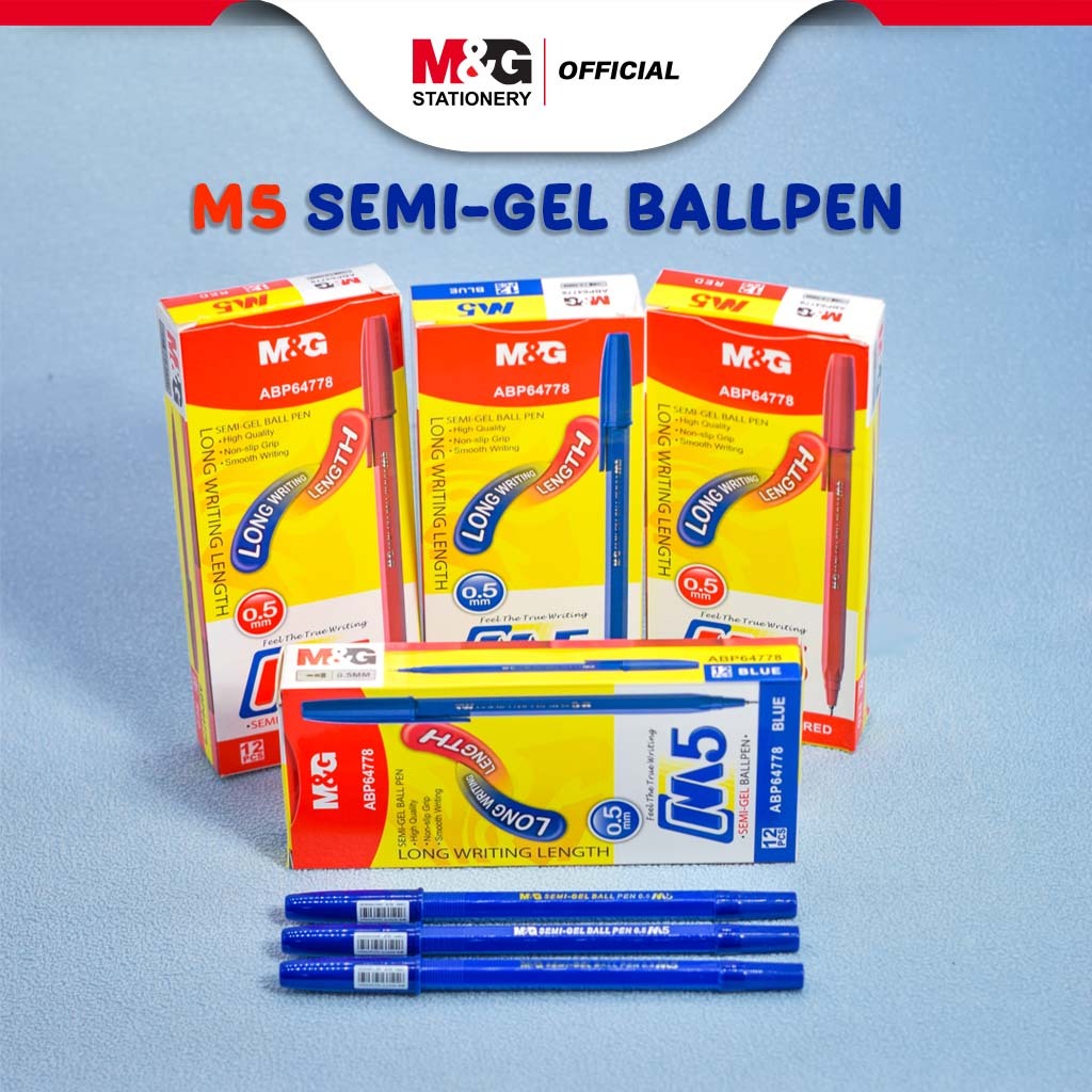 M&g M5 Semi Gel Ball Pen 0.5mm | Shopee Malaysia