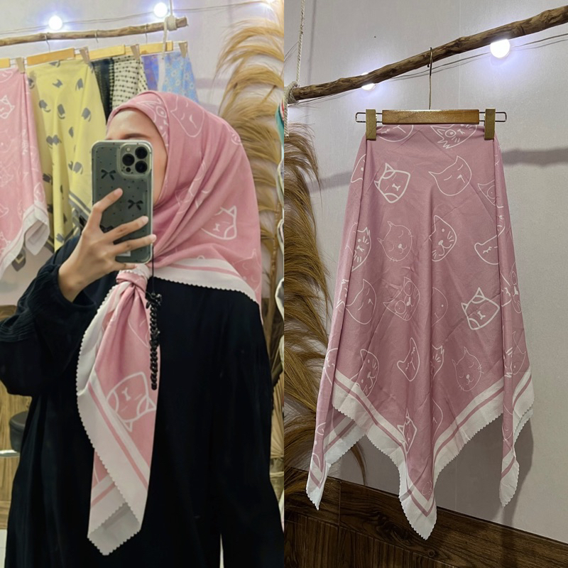 Syahirable - SEGI EMPAT MOTIF Cat SERIES PINK/Mecca ROSE HIJAB PATTERN ...