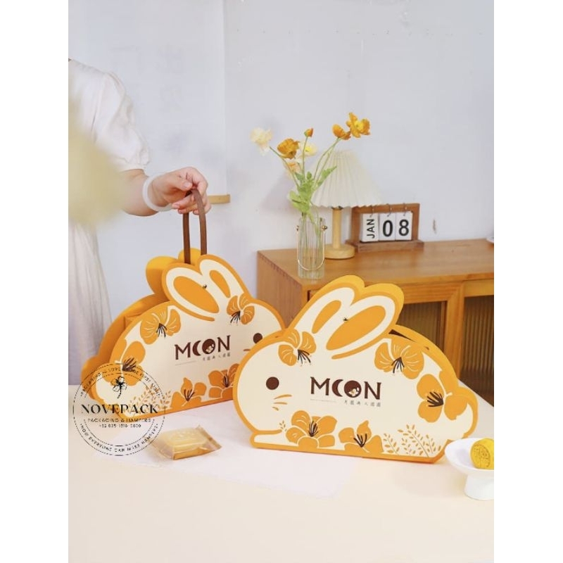 (5 Pcs) BOX/BOX/PACK MOONCAKE-RABBIT CAKE PACKAGING | Shopee Malaysia