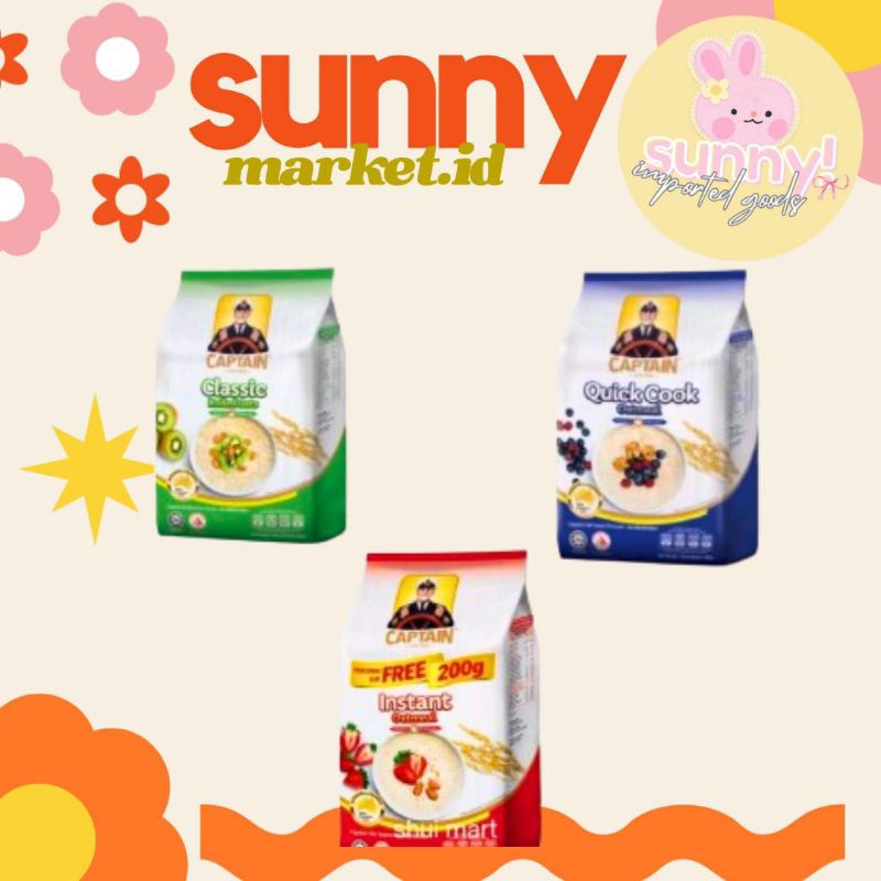 MERAH Sunnymarket - CAPTAIN OATMEAL OATS CEREAL OAT CEREAL INSTANT ...